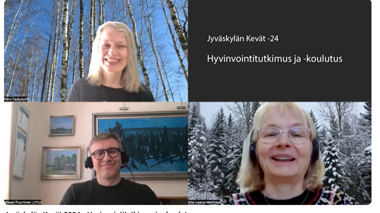 Jyväskylän kevään 2024 ohjelmassa hyvinvointitutkimus ja -koulutus | Jyväskylän yliopisto